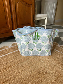 Oversized hydrangea canvas tote – Grace Harris Collection